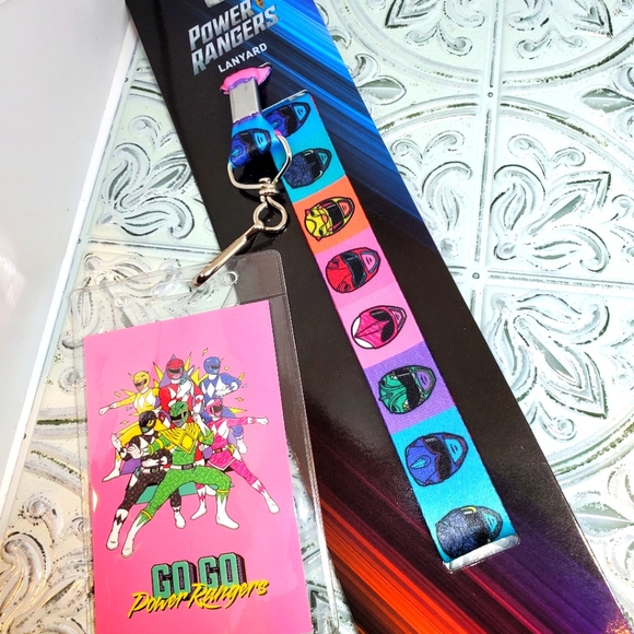 Hot Topic | Other | Power Rangers Lanyard With Id Holder Nwt | Poshmark